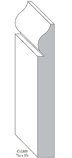 Flexible 5-1/4" Baseboard - C-LM9 – Elite Trimworks Corp CA