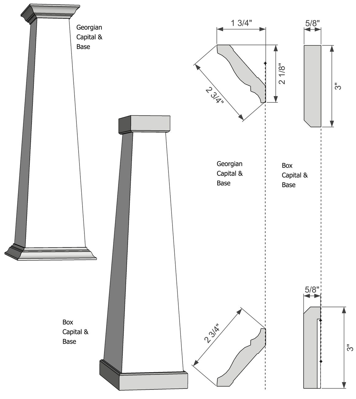 6/10 Tapered PVC Column Wrap – Elite Trimworks Corp.