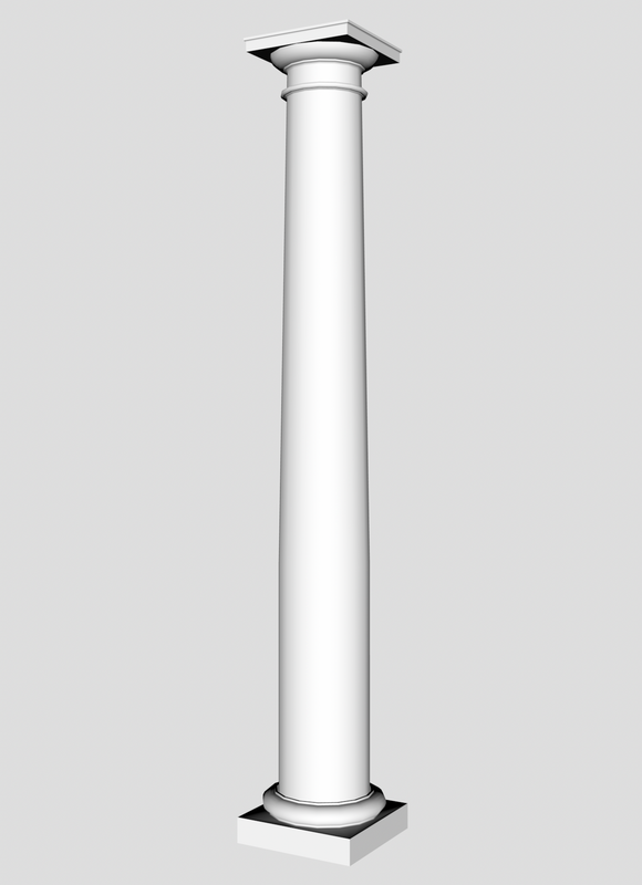 18" Round Smooth PermaCast Fiberglass Column | Exterior Column – Elite ...
