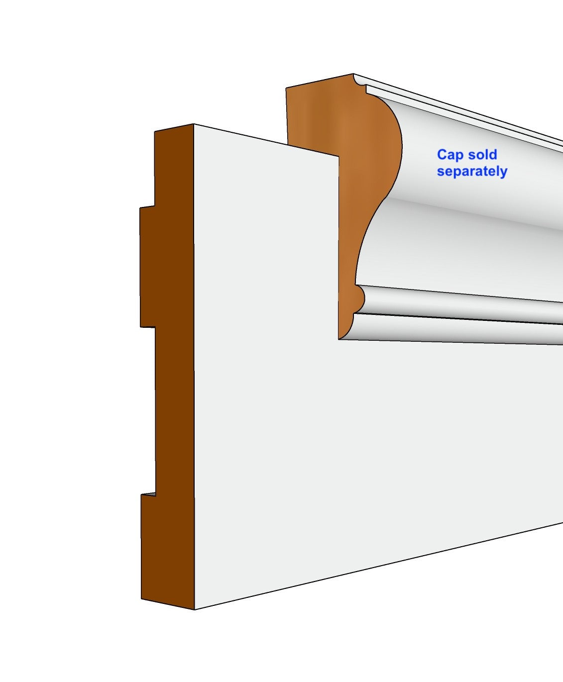 Shaker Wainscot Upper Rail – Elite Trimworks Corp.